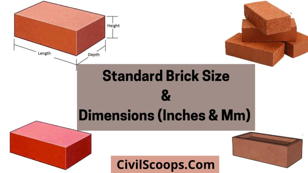 Standard Brick Size Dimensions Inches MM Civil Scoops