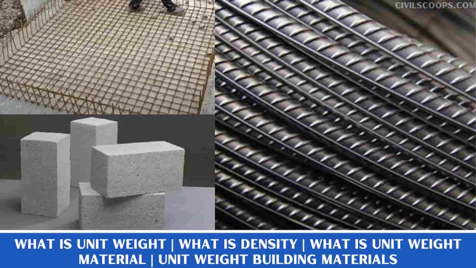 What Is Unit Weight | What Is Density | What Is Unit Weight Material ...