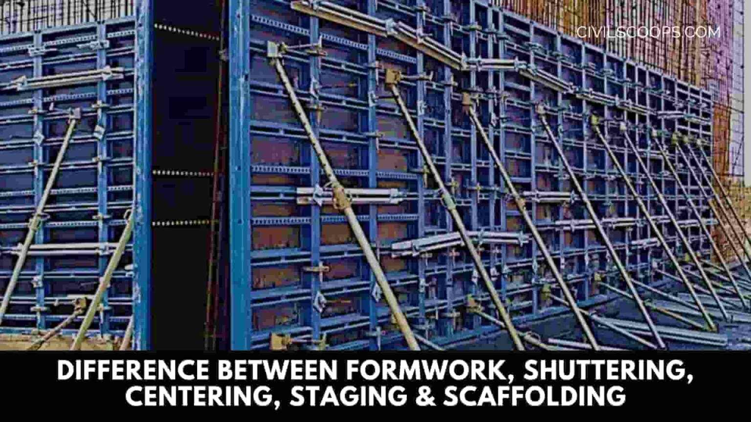 Difference Between Formwork, Shuttering, Centering, Staging ...